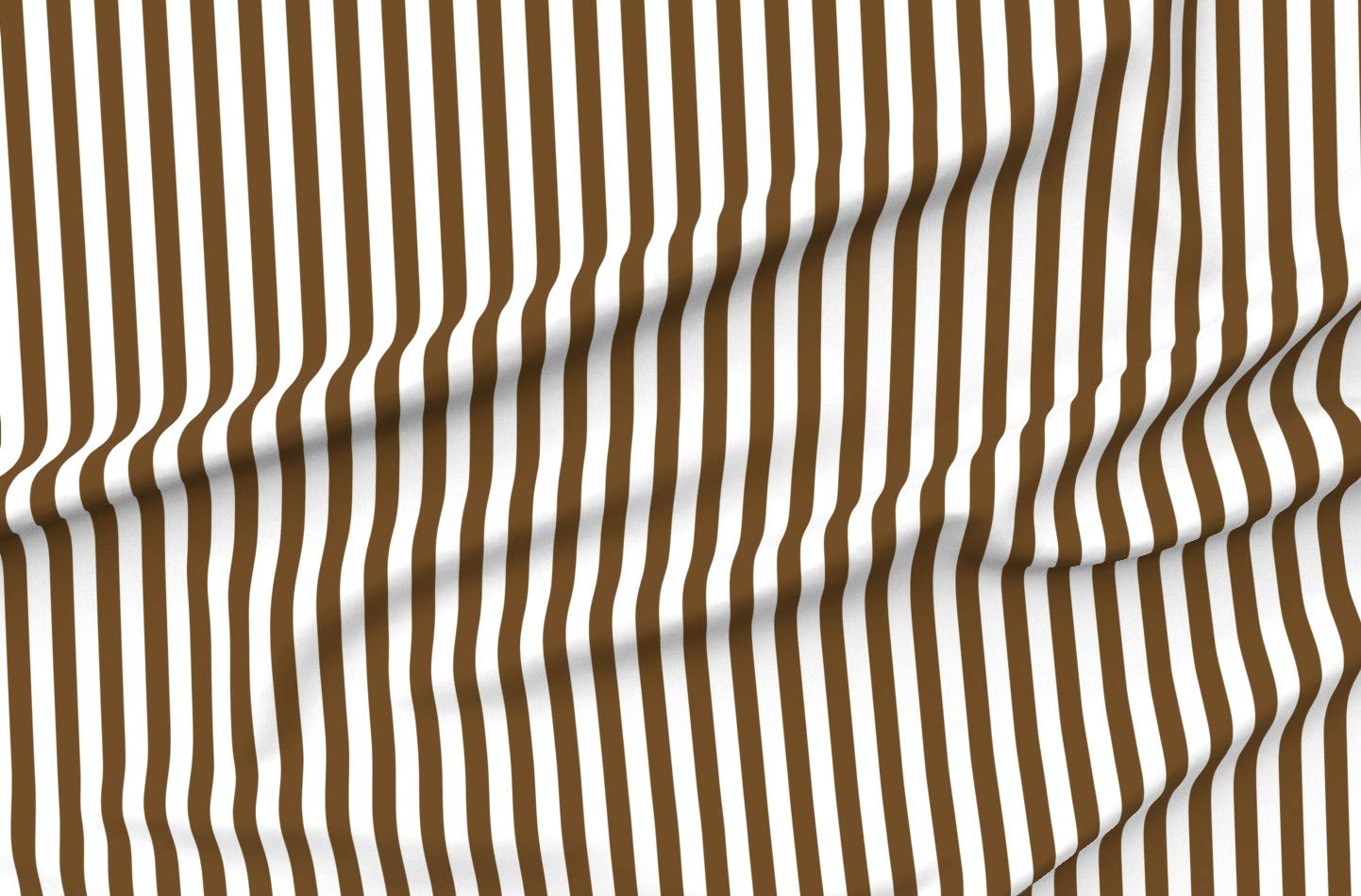 Spoonflower Fabric - Stripes Vertical Dark Brown White Browns Printed on Petal Signature Cotton Fabric Fat Quarter - Sewing Quilting Apparel Crafts Decor