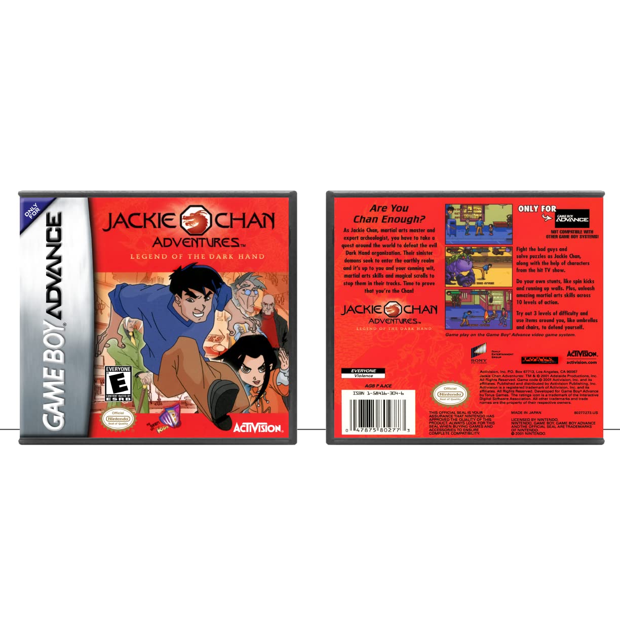 Jackie Chan Adventures: Legend of the Dark Hand | (GBA) Game Boy Advance - Game Case Only - No Game