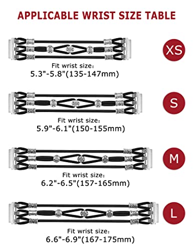 W-RARA Beaded Bracelet Compatible with Samsung Galaxy Watch 6/5/4/Active 2 40mm 44mm/Watch 5 Pro 45mm/Watch 6 Classic/Watch 3 41mm Bands, 20mm Premium Nylon Stretchy Boho Solo Loop Strap for Women