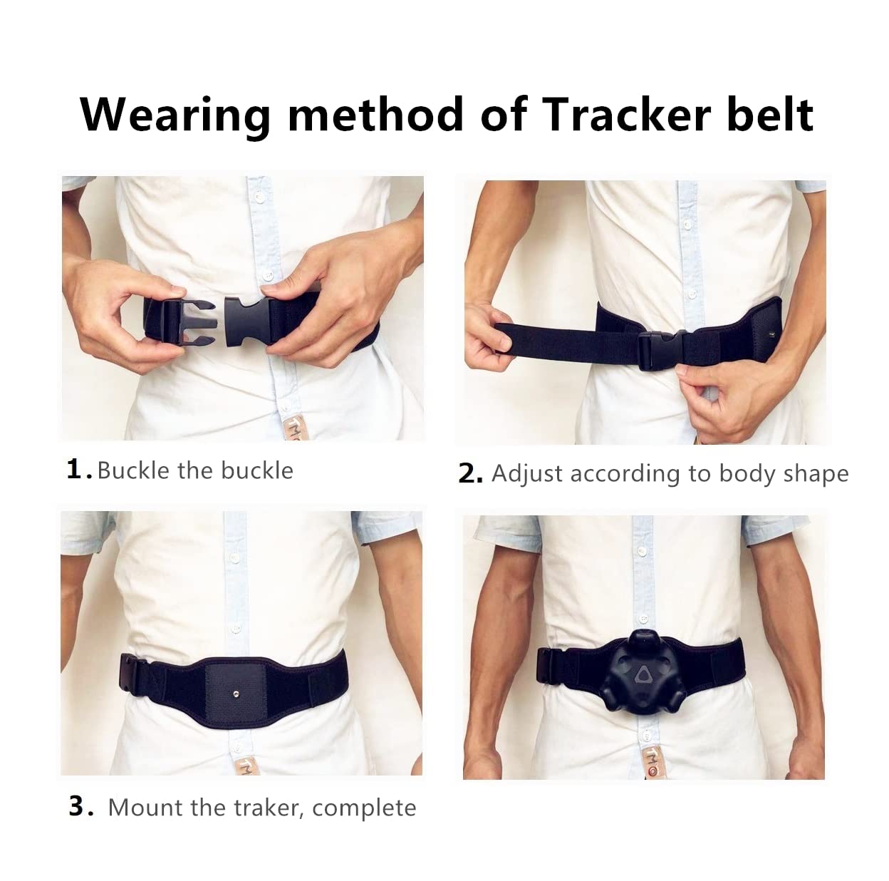 JADERY vive tracker straps and belt 3 in 1 vr full body tracking tundra tracker straps (3 in 1, Black)