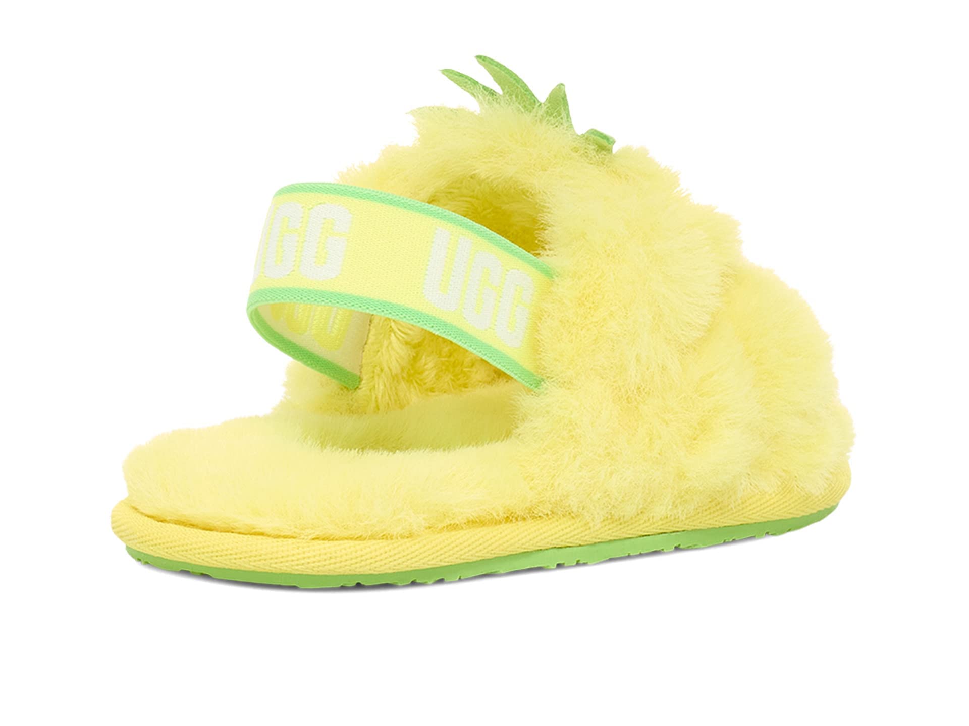 UGG Kids T Fluff Yeah Pineapple STUFFIE Slipper, 10 US Unisex Toddler
