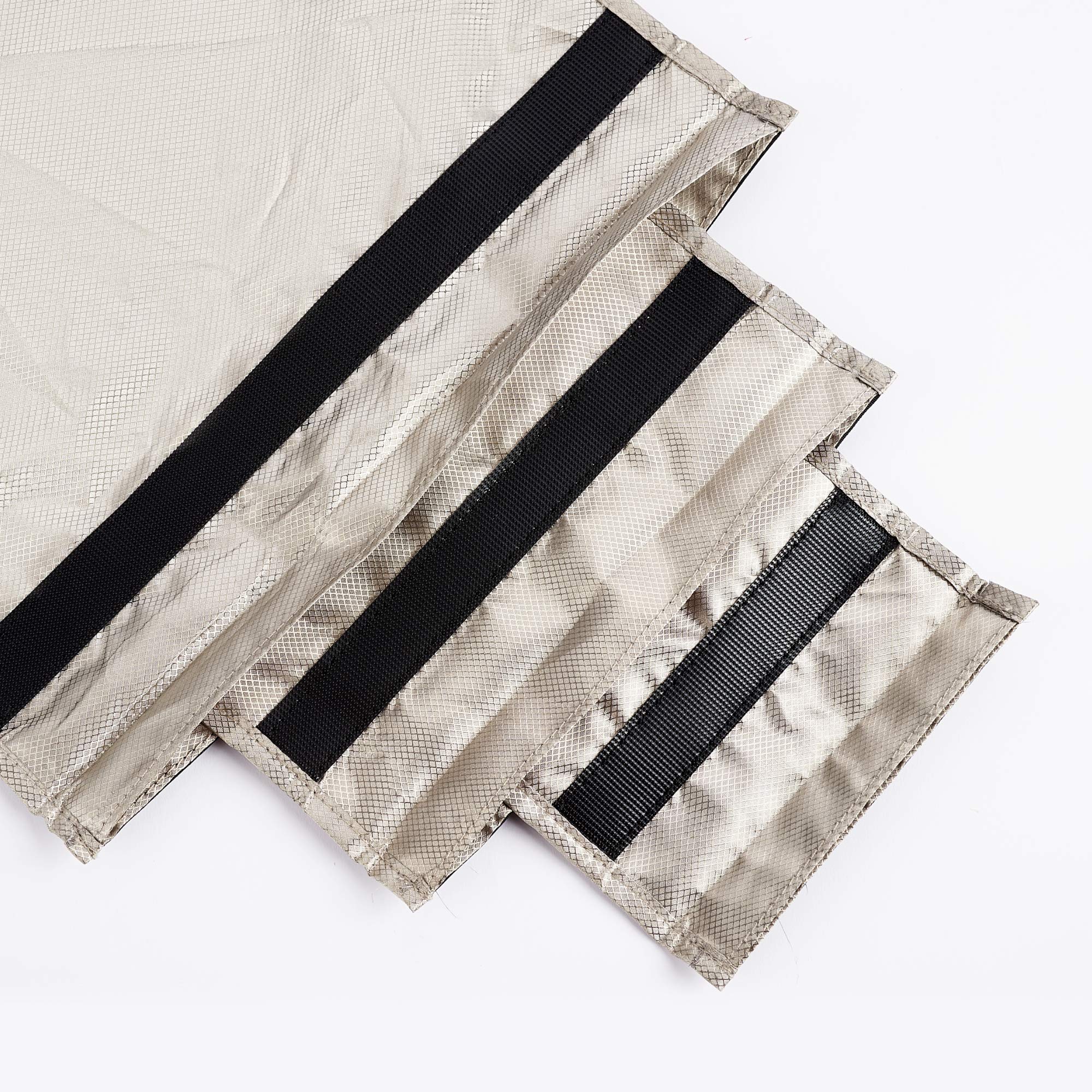 FARADAY DEFENSE 3 pc Medium Kit NX3 Triple Layer Cyber Fabric Faraday Bag Sleeves Pouch Signal Shielding, Anti-Hacking, Anti-Tracking, EMP Bag