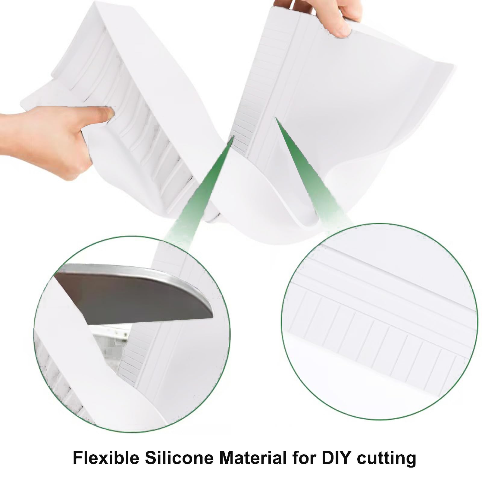 Silicone Sink Edge Protector & Splash Guards for Kitchen Sink Bathtub Sink, Upgrade 5° Multifunction Silicone Sink Protector Countertop Protectors - 20" x 4" Sink Protector (White)