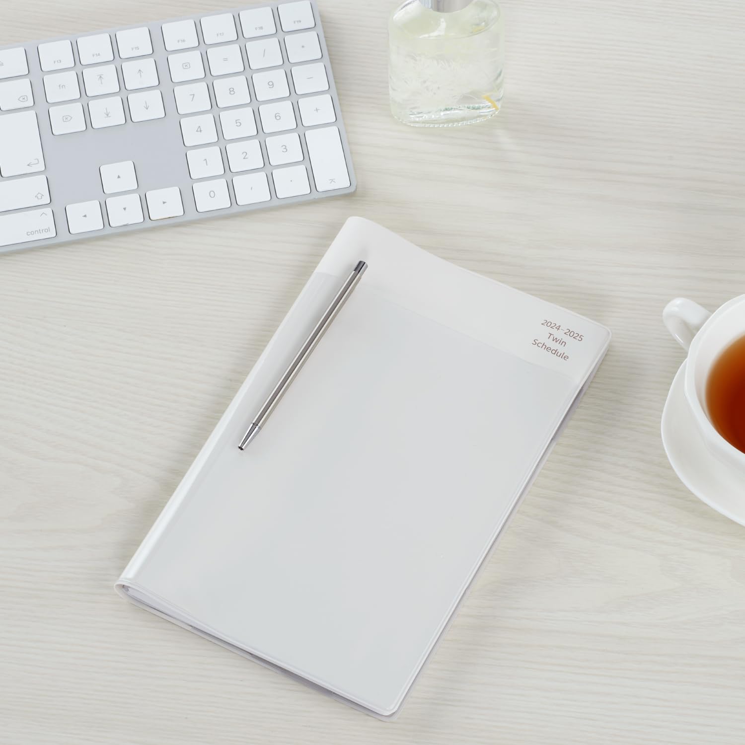 Gakken Stayful Planner, 2024 Schedule Book, Twin Notebook, Monthly Weekly, A5 Transformation, Mist White, A10988, Begins October 2023