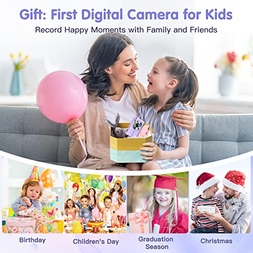 Newest Digital Camera, 1080P Digital Camera for Kids with 32GB Card Anti-Shake, Portable Point and Shoot Camera Fill Flash 16X Zoom, Small Camera