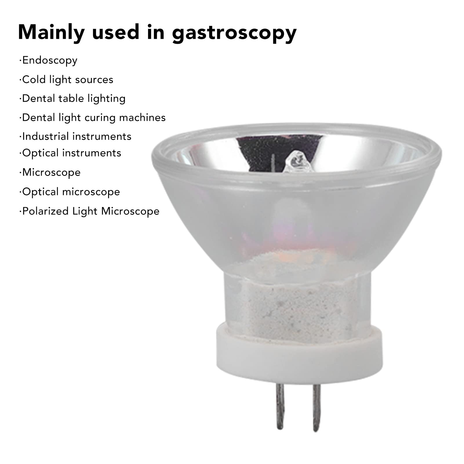 HURRISE Dental Chair Halogen Bulb Lights, Professional Heat Conduction 12V 75W 35mm Bulbs for Dentists Cold Light Source