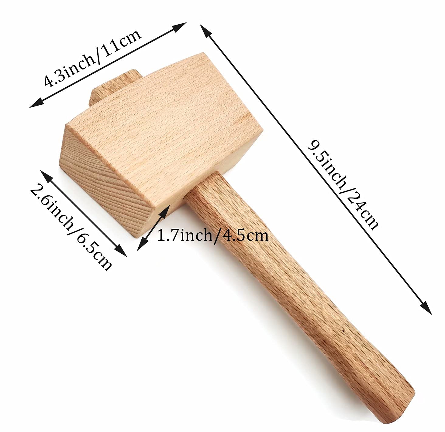 Ice Mallet with 2 Lewis Bag Kit,Manual Ice Crusher Wooden Hammer Canvas Crushing Bag Crushed Ice Bar Cocktails Bartender & Kitchen Tools Kit