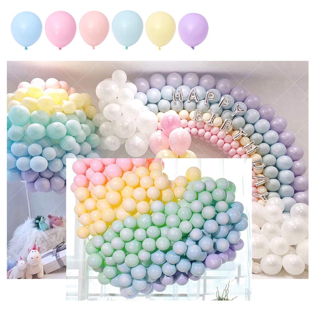 Party Pastel Balloons 150 pcs Macaron Balloons kit for Birthday Baby Shower Wedding Engagement Anniversay Christmas Festival Picnic or Friends & Family Party Decorations-assorted colors