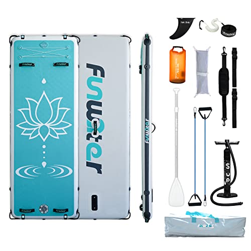 FunWater Paddleboards 8ft Inflatable Stand Up Paddleboard Pro Sports Training Mat, 2 in 1 Gymnastics Mat
