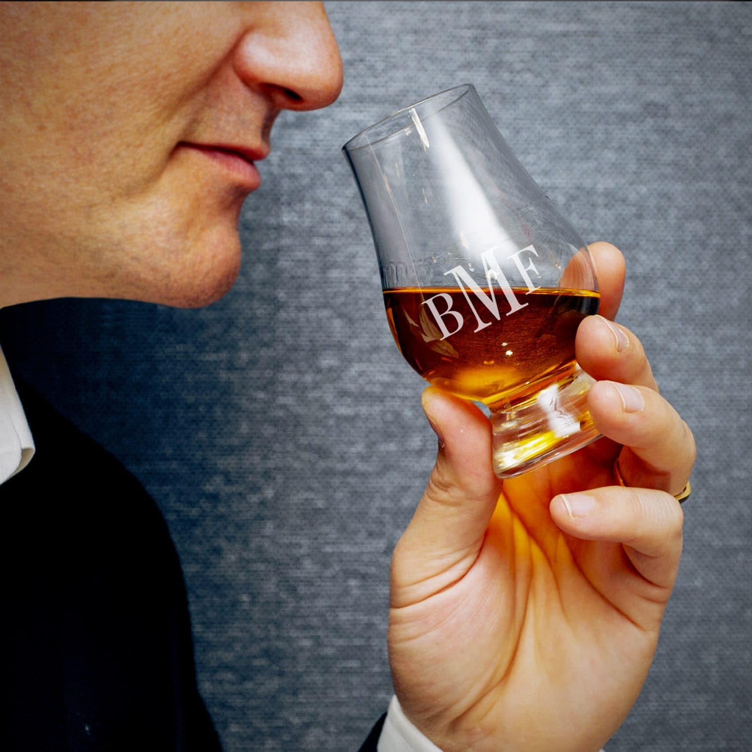 HomeWetBar Personalized Glencairn Whiskey Glass Engraved Whisky Glass