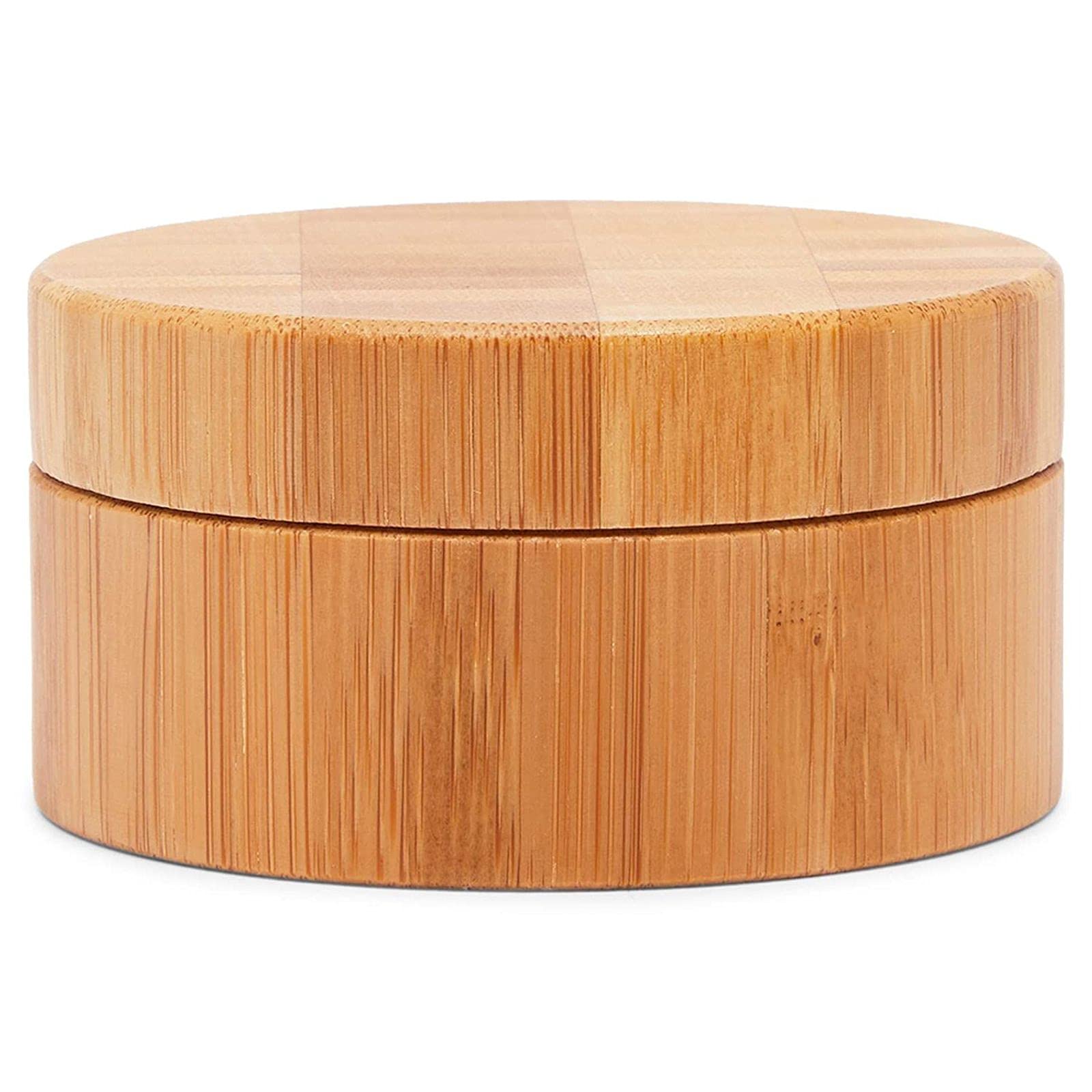 Empty Bamboo Powder Container with Sifter and Powder Puff (30 ml)