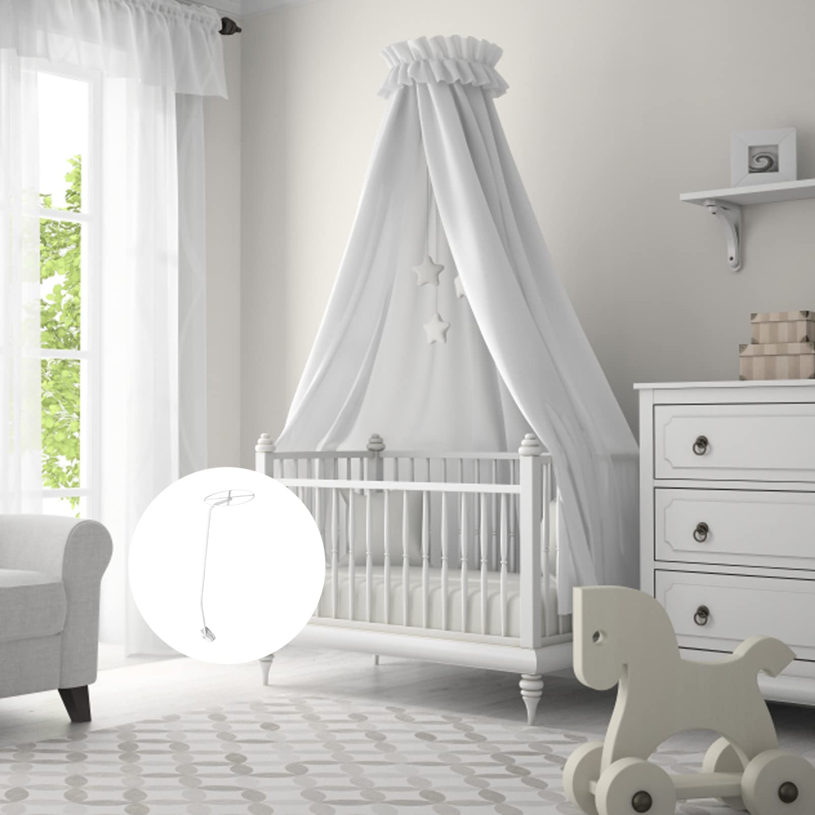 jojofuny 1 Set Net Holder, Net Accessories, for Crib Cot Bed Clip On Bracket