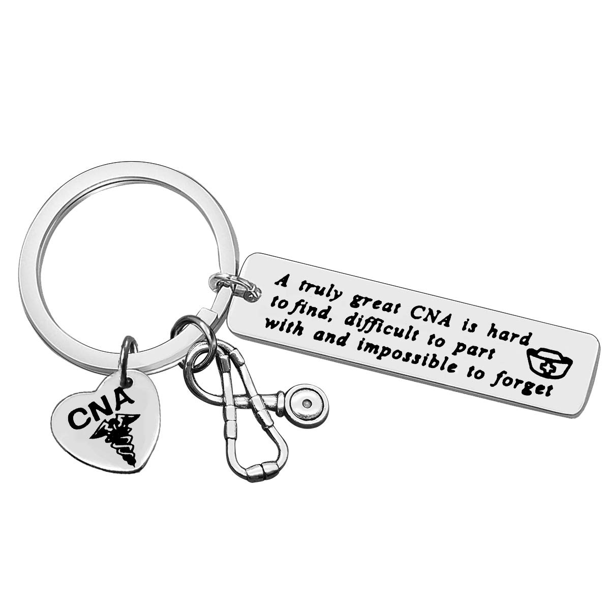 For CNA Gift Certified Nursing Assistant Gift CNA Keychain Graduation Gift for CNA Nurse Day Gift,Nursing School,Medical Student Gift,Stethoscope Keychain,Nurse Christmas Birthday Gift for CNA Week