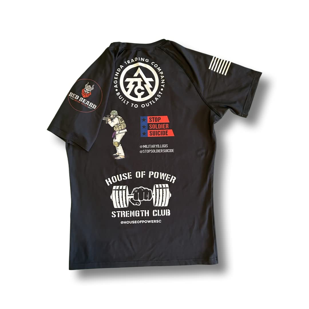 Iron Jiu Jitsu Collaboration Rash Guard (as1, Alpha, l, Regular, Regular) Black