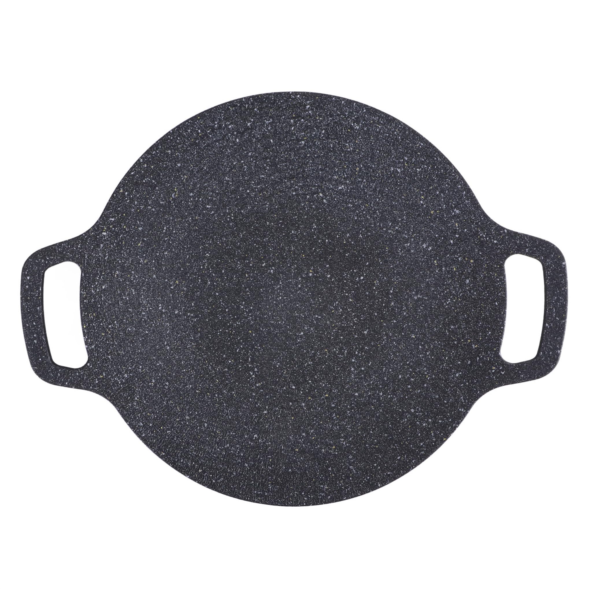 Korean style BBQ Grill Pan for Stove Top, Korean Grill Pan with Non Stick 6 Layer Coating Round BBQ Griddle for Induction, Gas Stove, Electric Cooktop, Indoor or Outdoor Grilling 38cm/15.0in﻿