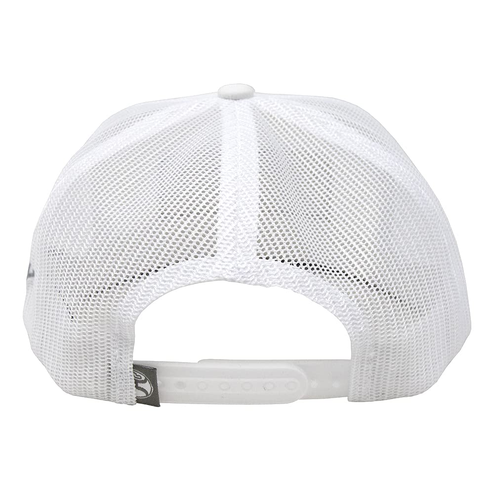 HOOEY CR086 (WSL) Adjustable White and Silver Snapback Trucker Cap w/Cactus Ropes Logo