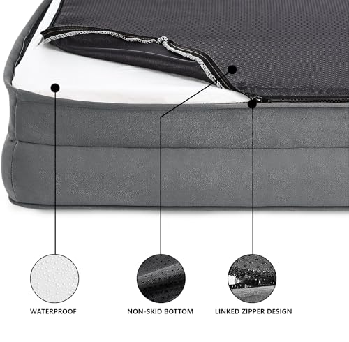 Pets Bed, Calming Anti Anxiety Crate Bed for Pets, Bed Machine Washable Breathable Soft Padding (30" L x 6" W x 20" H)