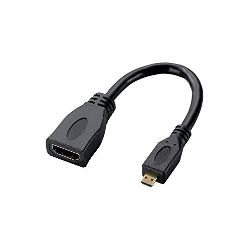 ELECOM HDMI (Type A) Female - HDMI Micro (Type D) Male Conversion Cable [Black] TB-HDAD2BK (Japan Import)