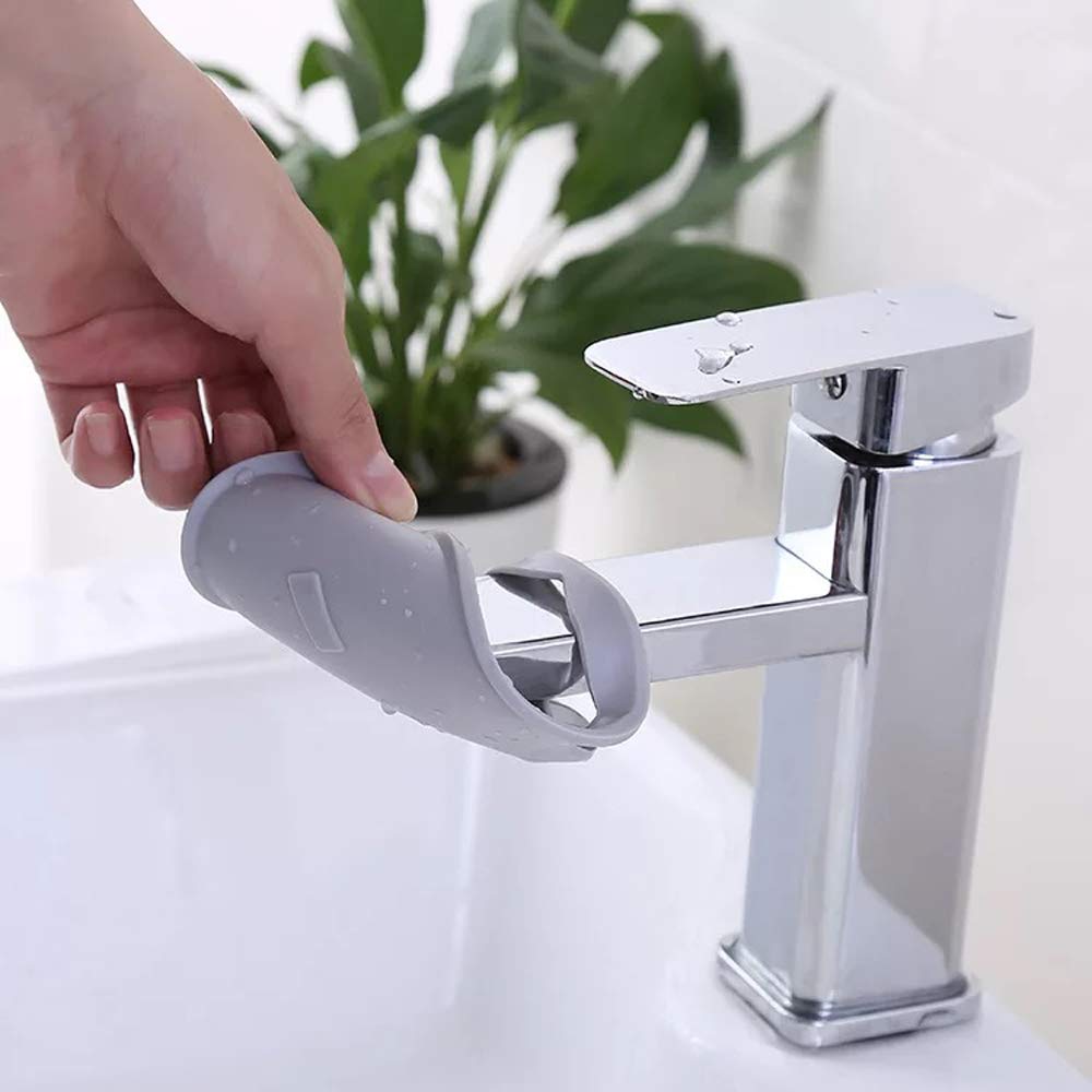 Faucet Extender - Sink Handle Extender, Safe Fun Bathroom Hand-Washing Solution for Babies, Toddlers, Kids, Teach Your Kids Good Sanitation Habits(Grey)