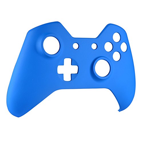 eXtremeRate Custom Design Unique Top Shell Case Front Housing Replacement Faceplate Kits for Xbox One Remote Controller Cover (Soft Touch Blue)
