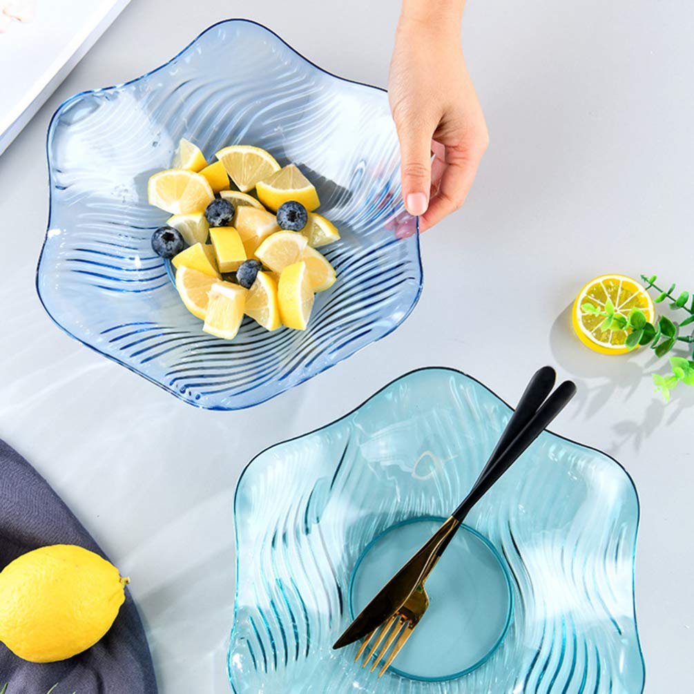 Hemoton Plastic Salad Bowl Fruit Bowl Plate Snack Dish Dessert Bowl Food Serving Bowls for Bread Snacks Vegetables Candy Appetizer Potpourris