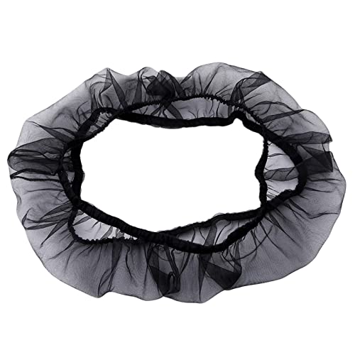 LoveAloe Airy Gauze Bird Cage Net Cover Birdcage Mesh Netting for Parrot Parakeet Macaw Round Square Cages,Black (M)