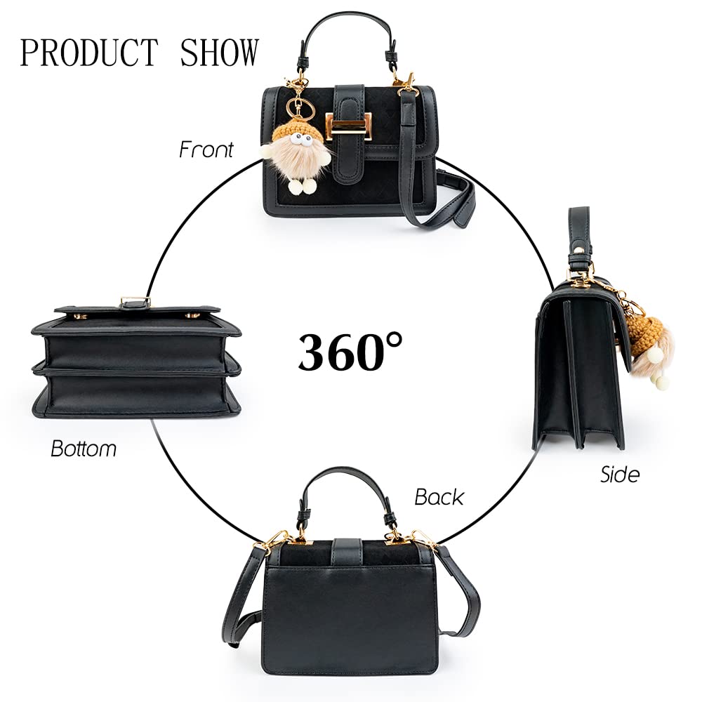 JBB Top Handle Satchel For Women Small Shoulder Bag With Adjustable Strap Patchwork Fabrics Crossbody Purse