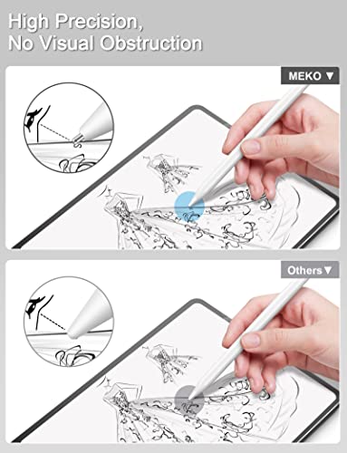 MEKO 4 Pack Upgraded 0.72mm Fine Ponit Precise Replacement Tips for Apple Pencil 1st/2nd Generation & Logitech Crayon, Wear-Resisting Pen Nibs for iPad Pro/Air/Mini Pencil - White