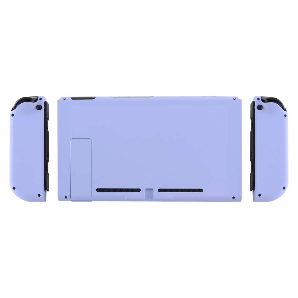 eXtremeRate DIY Replacement Shell Buttons for Nintendo Switch, Light Violet Back Plate for Switch Console, Custom Housing with Full Set Buttons for Joycon Handheld Controller [Only Shell, NO Console]