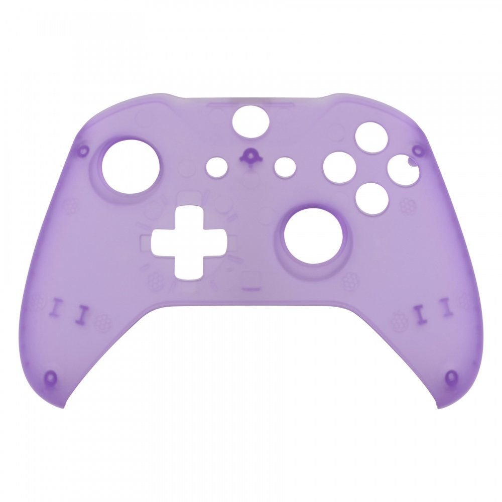 eXtremeRate Foggy Clear Purple Faceplate Cover for Xbox One Wireless Controller (Model 1708), Custom Replacement Front Housing Shell for Xbox One S & Xbox One X Controller - Controller NOT Included