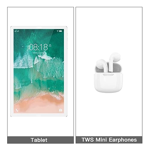 FOLOSAFENAR Tablet, Long Endurance 10.1 Inch Tablet 4GB RAM 64GB ROM MT6735 8 Core 100-240V for Entertainment (US Plug)