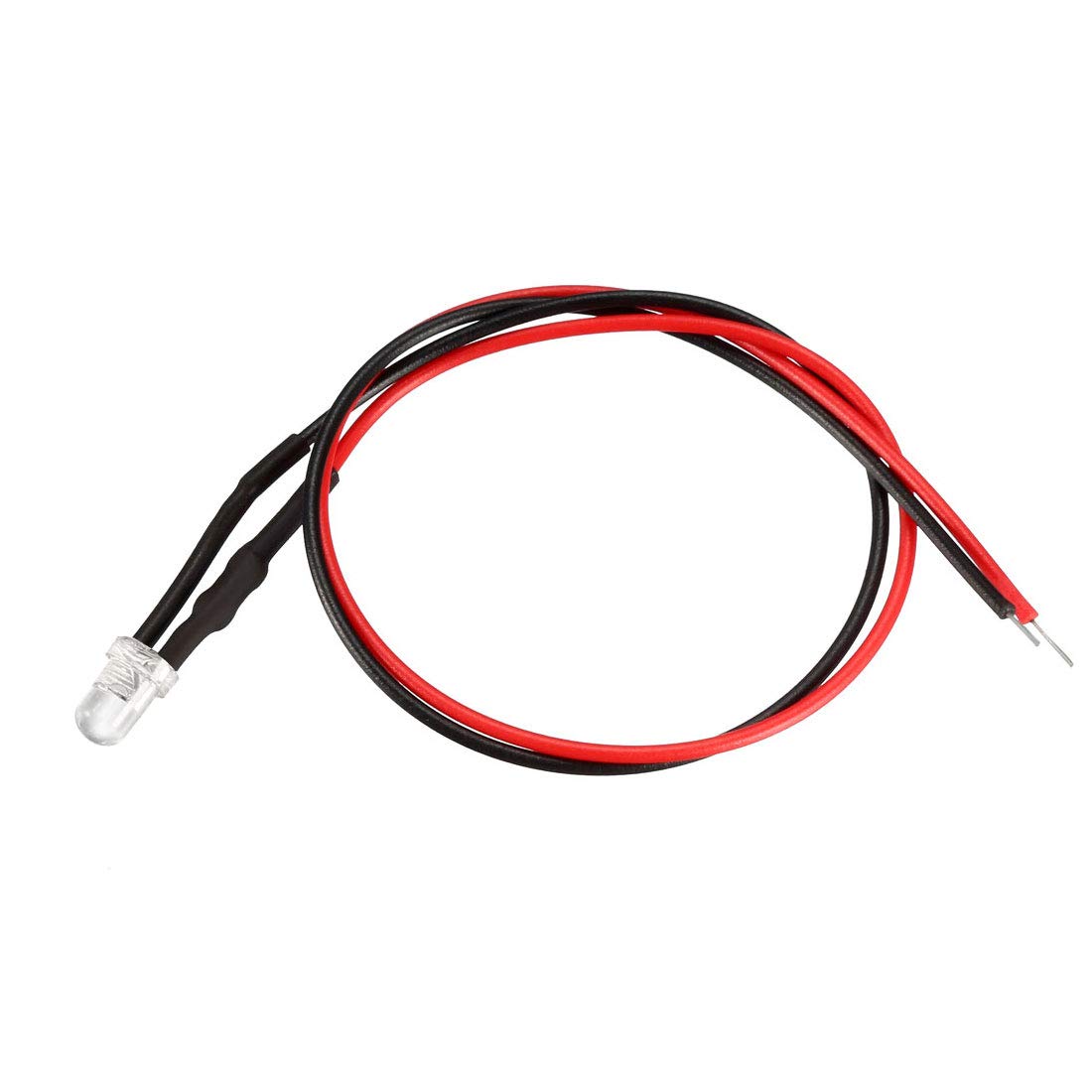 uxcell 70pcs Mixed Colour 3mm LEDs Prewired Light DC3-5V 20cm Pre Wired LED
