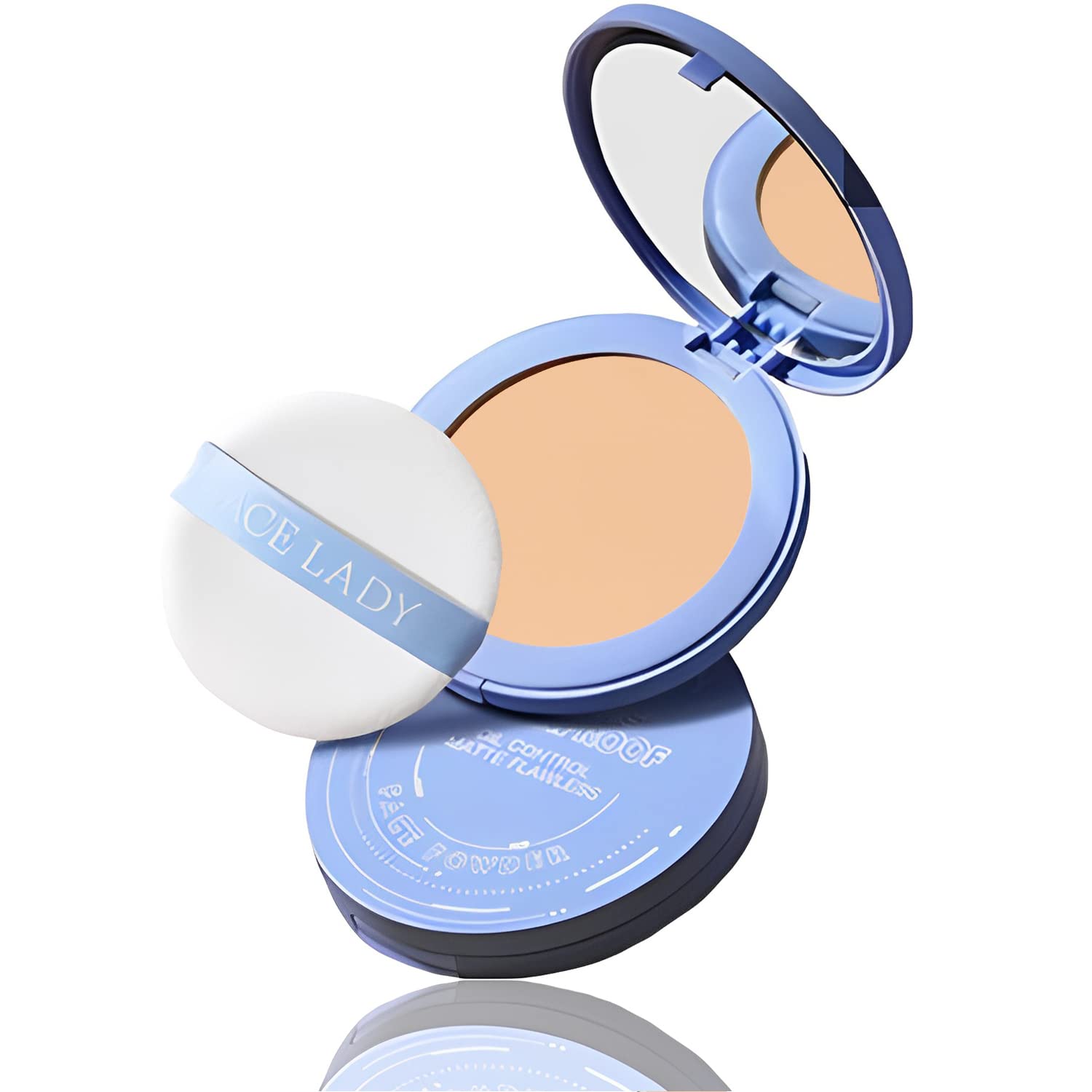 Oil Control Face Pressed Powder Matte Waterproof Flawless Setting Powder, Smooths, Minimizes Pores and Fine Lines, Light and Silky, Oil Control and Long-Lasting Makeup