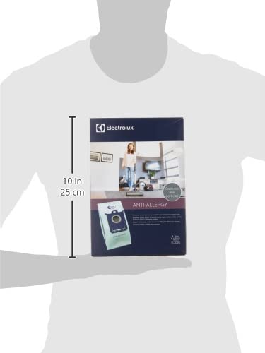 Electrolux EL202G S-bag Anti-Allergy Synthetic Vacuum Bags, 4 Pack , Blue