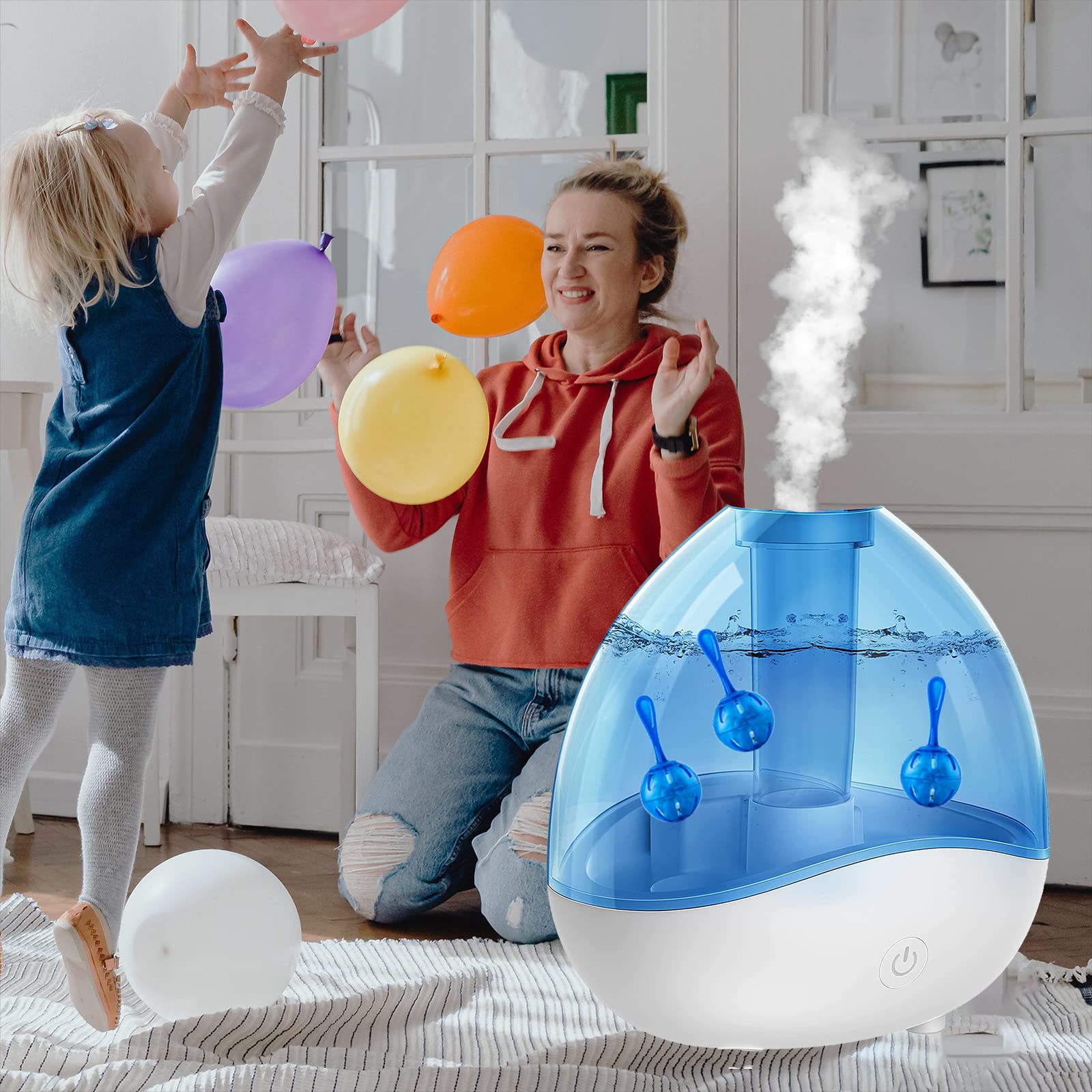 Humidifier Tank Cleaner, Raipoment Demineralization Cleaning Ball, Compatible with Mist Humidifiers, Fish Tank, Purifies Water, Prevents Hard Water Build-Up,Eliminates White Dust and Odor, 10pcs