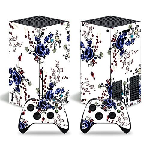 Guugoon Flowers Skins Compatible with Xbox Series X Console Controller, Vinyl Decal Stickers for Xbox Series X,6