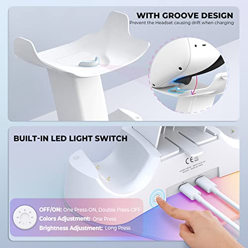 Gamulus RGB Charging Dock & Stand Base for Meta Quest 2