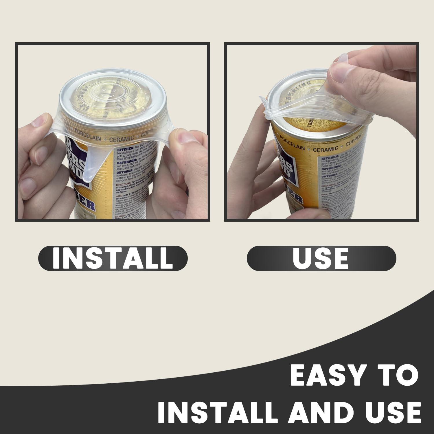 MIMORE Lid Cover for Bar Keepers Friend Cleanser 12oz & 21oz - 2 Pack Silicone Cap Compatible with Bar Keepers Friend Lid Cover Cleanser & Polish