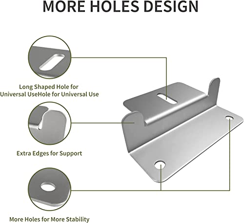 HQST Solar Panel Mounting Brackets with Nuts and Bolts Set of 4 Units, Supporting for RV, Boat, Roof, Wall and Other Off Gird Installation
