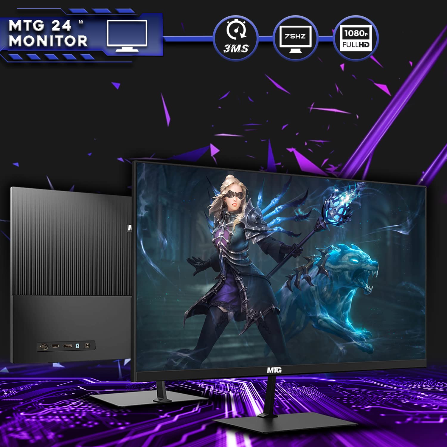 Gaming Desktop PC, Intel Core i5 6th Gen, TechMagnet Zeus Pro 6, GT 1030, 16GB ARGB RAM, 256GB SSD + 1TB HDD 24 Inch Monitor, 4 in 1 Gaming Kit Webcam, WiFi, Win 10 Pro (Renewed)