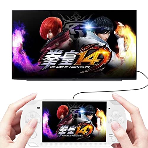 JRSHOME 4.3-inch 8 GB Retro Handheld Game Console Portable Video Game Built in 10000 Games and Support for USB 2.0 High Speed Transmission, Multi-Task Operation, File Navigation Function (White)