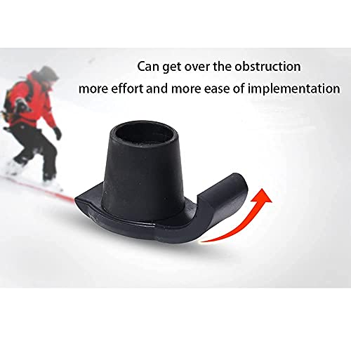 Walker Ski Glides, for1 1/8 Inch Tubes,Pop and Glide Easy Use Walker Skis, Heavy Duty Coaster Skis for Medical Walkers,Black (2),QingTD