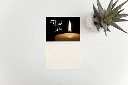 MPC Brands Funeral Thank You Cards - Sympathy Bereavement Thank You Cards With Envelopes - Message Inside (50, Religious)