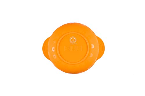 Honey Bear Kitchen Little Sturdy Silicone Snack Bowls (Set of 2, Orange Sherbet)