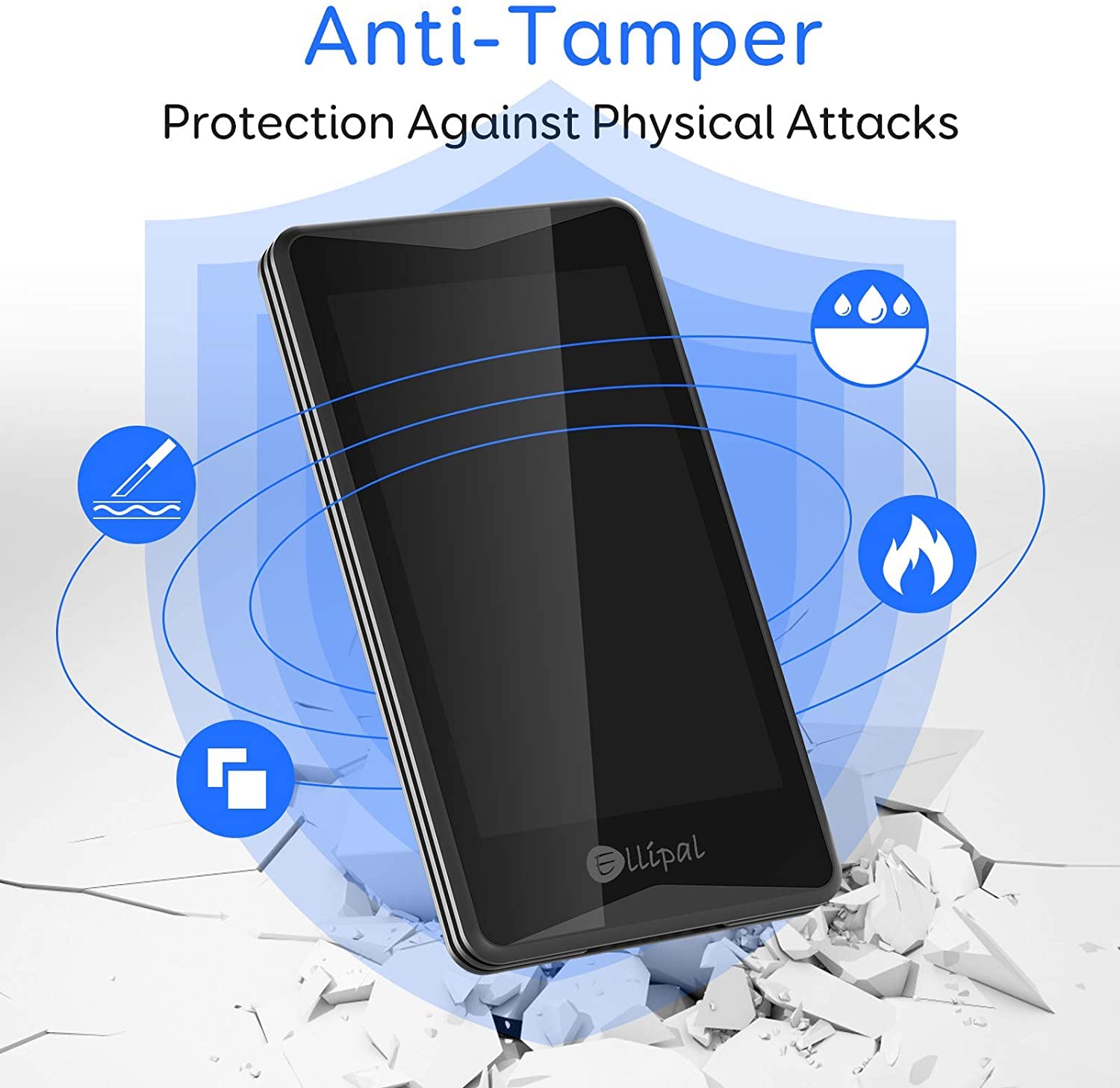 ELLIPAL Cryptocurrency Hardware Wallet - Cold Wallet Titan, Multi-Currency&Token Support, Anti-Disassembly&Tampering, Internet Isolated, Easy Exchange& Trade, Support BTC XRP ETH USDT and More Tokens