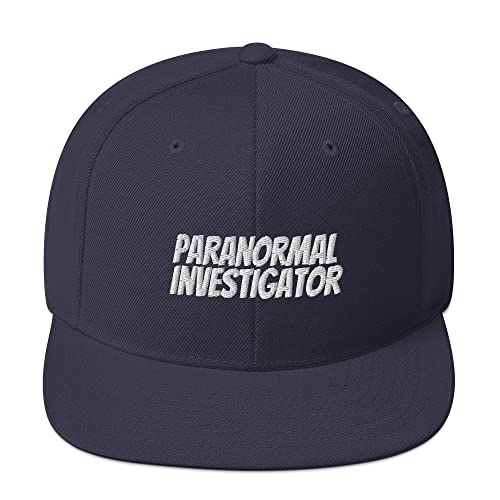 Paranormal Investigator Hat | Ghost Hunting Gear - - Classic Snapback - Goofy Design Navy