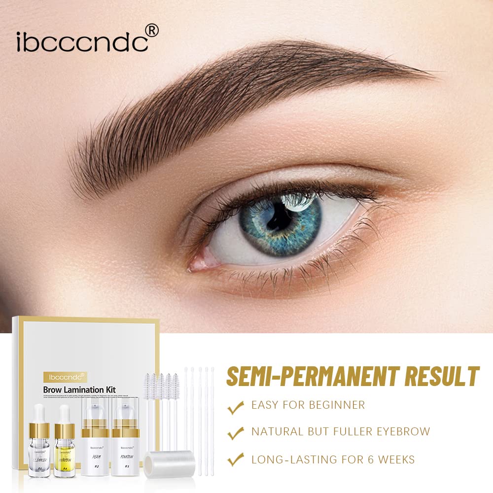 Ibcccndc Eye Brow Lamination Kit Instant Brow Lift Perm Kit for Fuller, Eyebrow Lamination Kit At Home DIY Perm For Your Brows, Thicker Brows Lasts For 6 Weeks (eyebrow lamination kit)