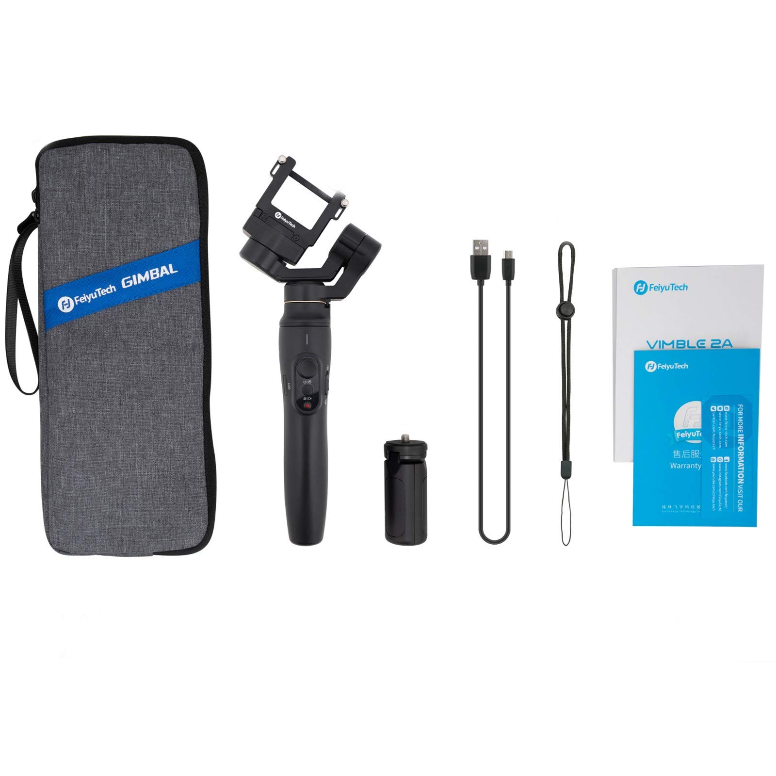FeiyuTech Vimble 2A Selfie Stick 3- Axis Handheld Gimbal Stabilizer for GoPro Hero 8/7/6/5 Action Camera