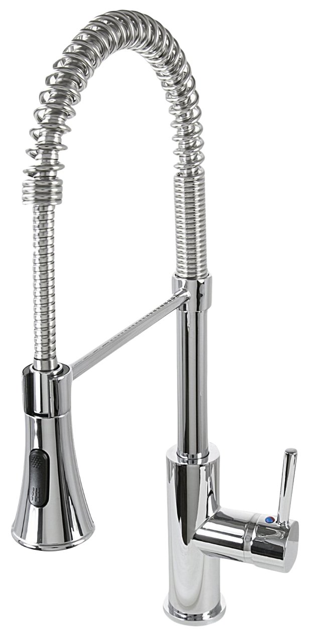 Ultra UF17200 Chrome Single-Handle Kitchen Faucet with Pull-Down Spray