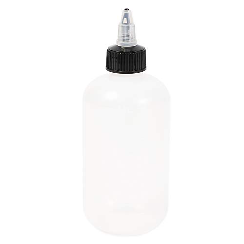 Juvale Boston Round Squeeze Bottles with Twist Caps (8 oz, White, 12 Pack)
